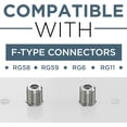 Coaxial Cable Connector with Nut and Washer - Female to Female Coaxial ...