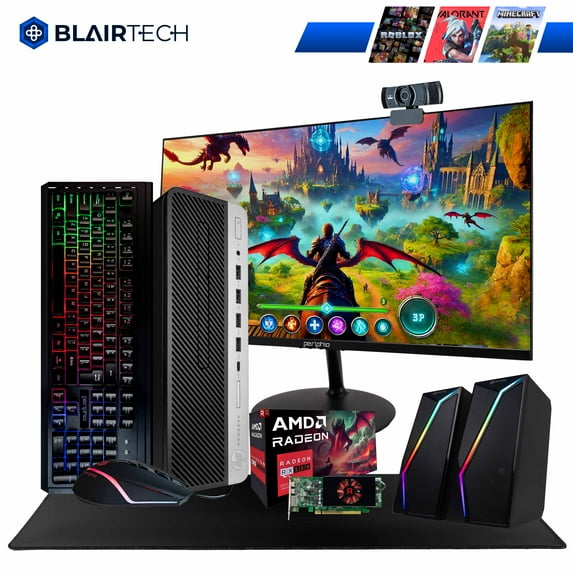 Restored Blair Tech 600G4 PC Gaming Computer Bundle - 24" Periphio ...