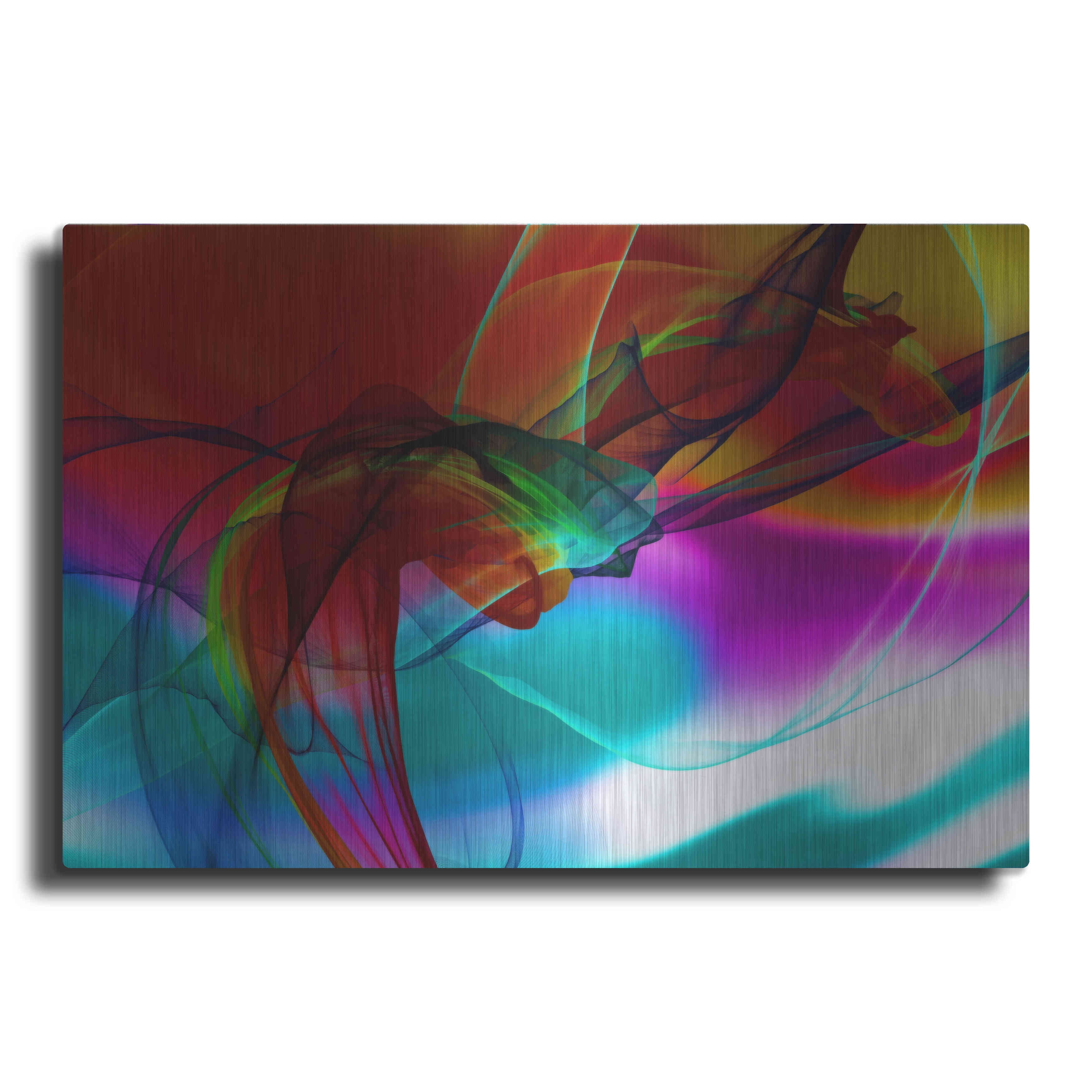 Luxe Metal Art 'Color In The Lines 16' by Irena Orlov, Metal Wall Art ...