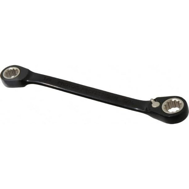 Proto JSBV0810 1/4" x 5/16" 12 Point Spline Reversible Ratcheting Box ...