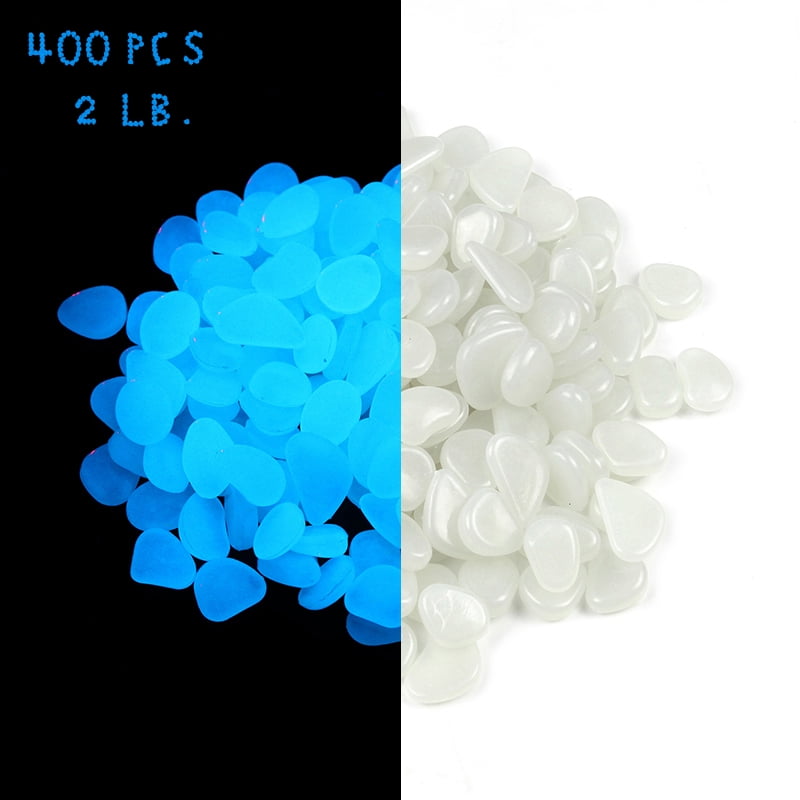 Glow in the Pebbles Stones, 2lb 400PCS, for Indoor and Outdoor Walkways ...