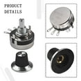 Wth118-2W 10K Ohm Round Shaft Carbon Linear Variable Potentiometer W Dial Knob - Walmart.com
