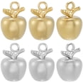 10Pcs 2 Colors 304 Stainless Steel Charm 3D Charm Mixed Color 11x8mm ...
