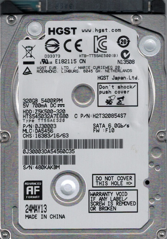 HTS545032A7E680 P/N: 0J30003 MLC: DA5456 HGST 320GB - Walmart.com ...