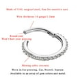 FANSING 16g Cartilage Earring Hoop, Silver 16 Gauge, Surgical Steel ...