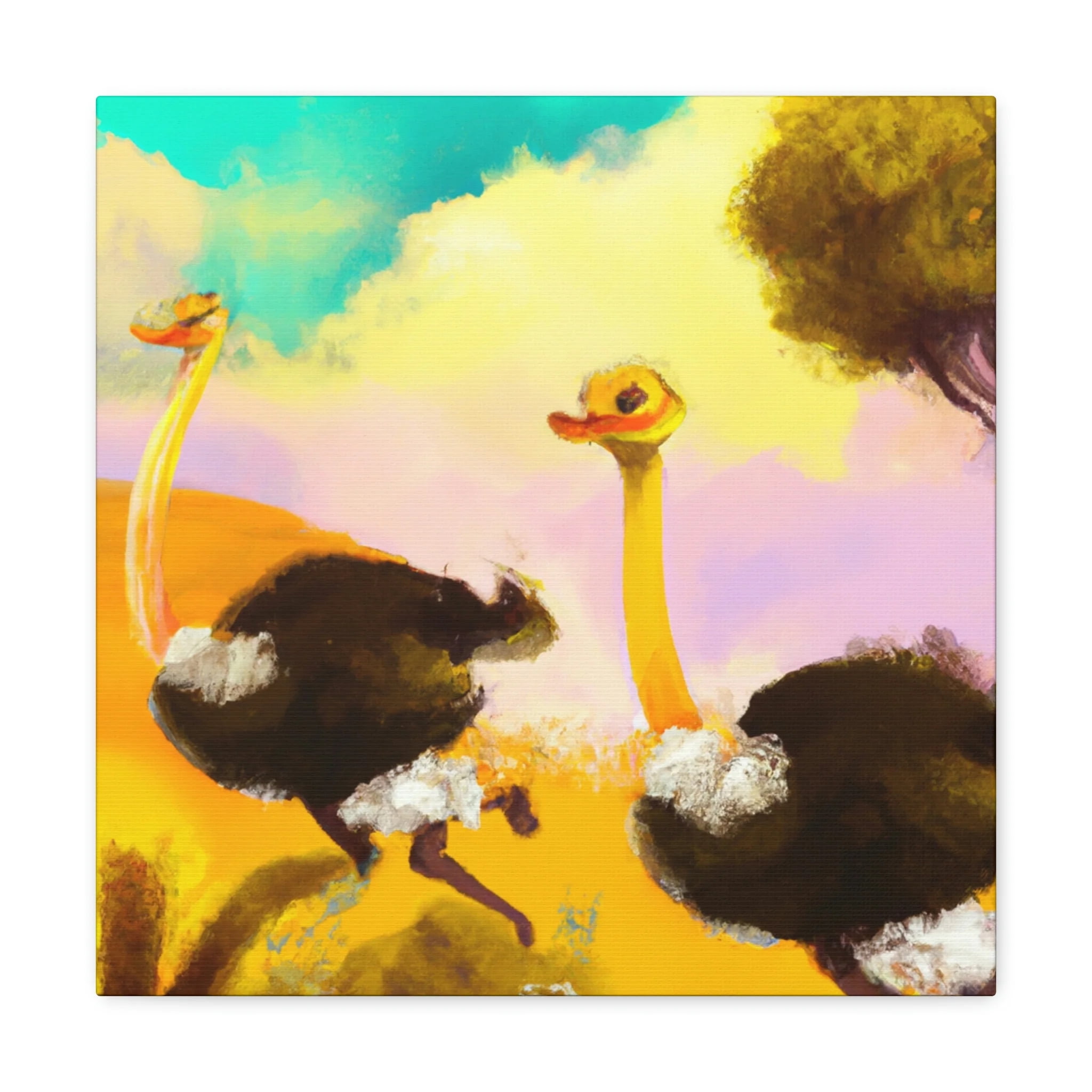 Ostrich at Dawn - Canvas - Walmart.com