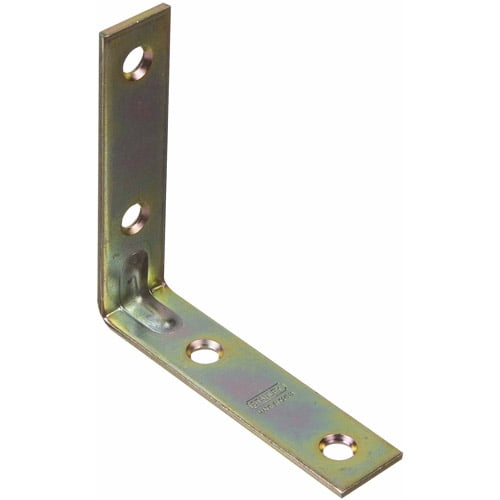 Stanley Hardware 756511 4" Zinc Corner Braces 4 Count - Walmart.com ...