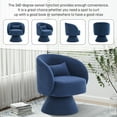 Modern Ouyessir Swivel Barrel Chair, Set of 2, Teddy Fabric Armchairs ...