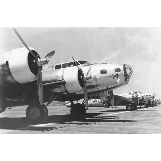 24x36 gallery poster, B-17 Flying Fortresses, March Field, California ...