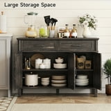 48 Inches Buffet Cabinet with Storage, Farmhouse Sideboard Buffet, with ...