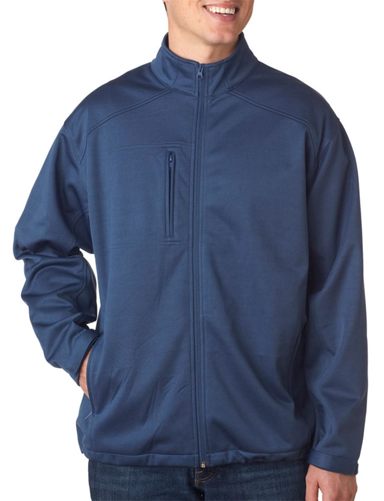 UltraClub 8477 Men's Solid Microfiber Jacket -Field Blue-X-Large ...