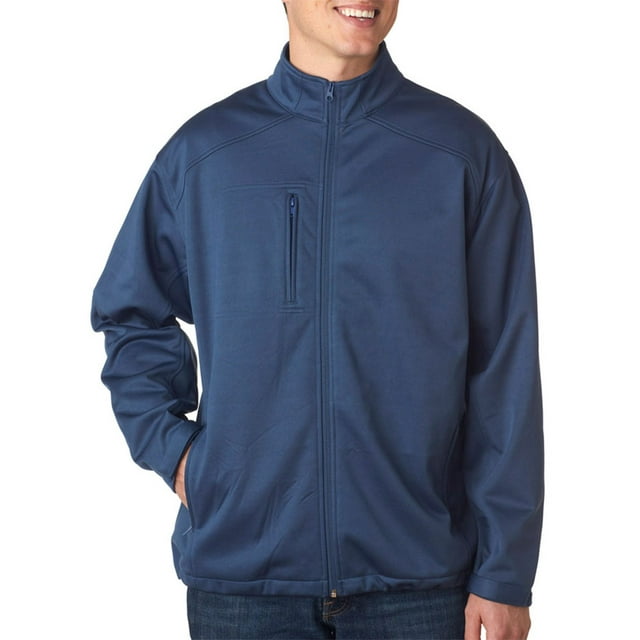 UltraClub 8477 Men's Solid Microfiber Jacket -Field Blue-X-Large ...