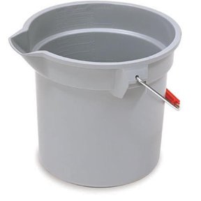 Rubbermaid Commercial FG261400GRAY 14 qt. 12 in. Round Utility Plastic ...