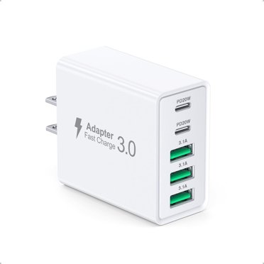 Fast 3.0 Wall Charger,4 Ports USB Wall Charger Adapter Fast USB ...