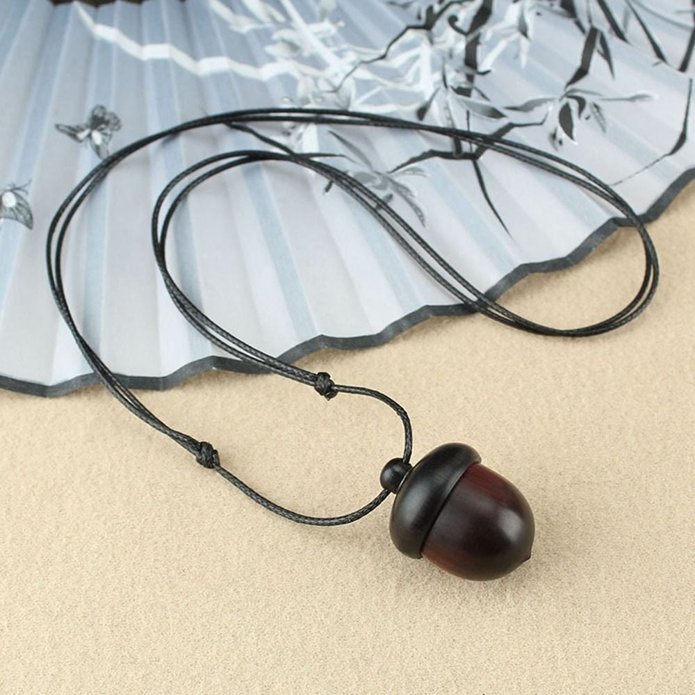 Wishing Bottle Retro Women Necklace Chinese Style Jewelry Wood Pendant ...