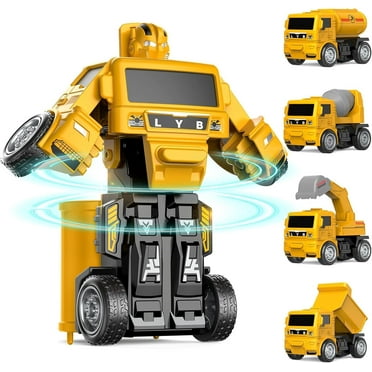 9" Transforming Robot Truck- 2 in 1 Lights Sound- Bump n Go Action Red ...