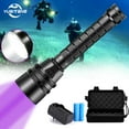 est Scuba LED Diving Flashlight 5L2 5UV Flash Light Lantern UV Torch ...