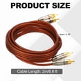 2RCA Male to 2RCA Male Audio Stereo Cable, 6.6 ft RCA Subwoofer Cable ...