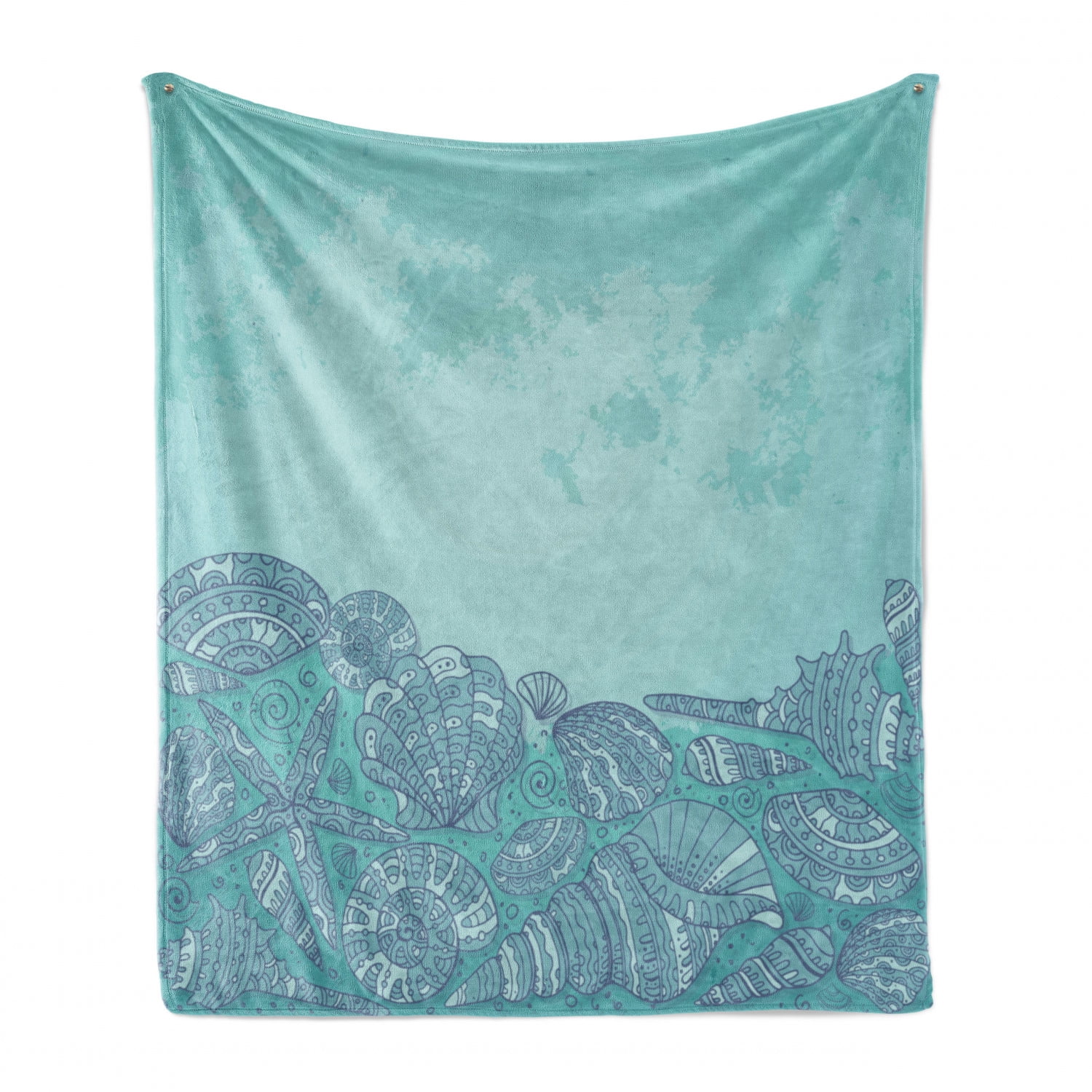 Nautical Soft Flannel Fleece Throw Blanket, Marine Beauty Shell with ...