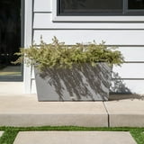 Veradek Outdoor Midori 31" Gray Plastic Planter, Trough Design, Pre ...