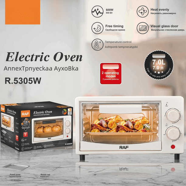Horno eléctrico pequeño multifuncional estándar europeo RAF, electrodomésticos de cocina para ...