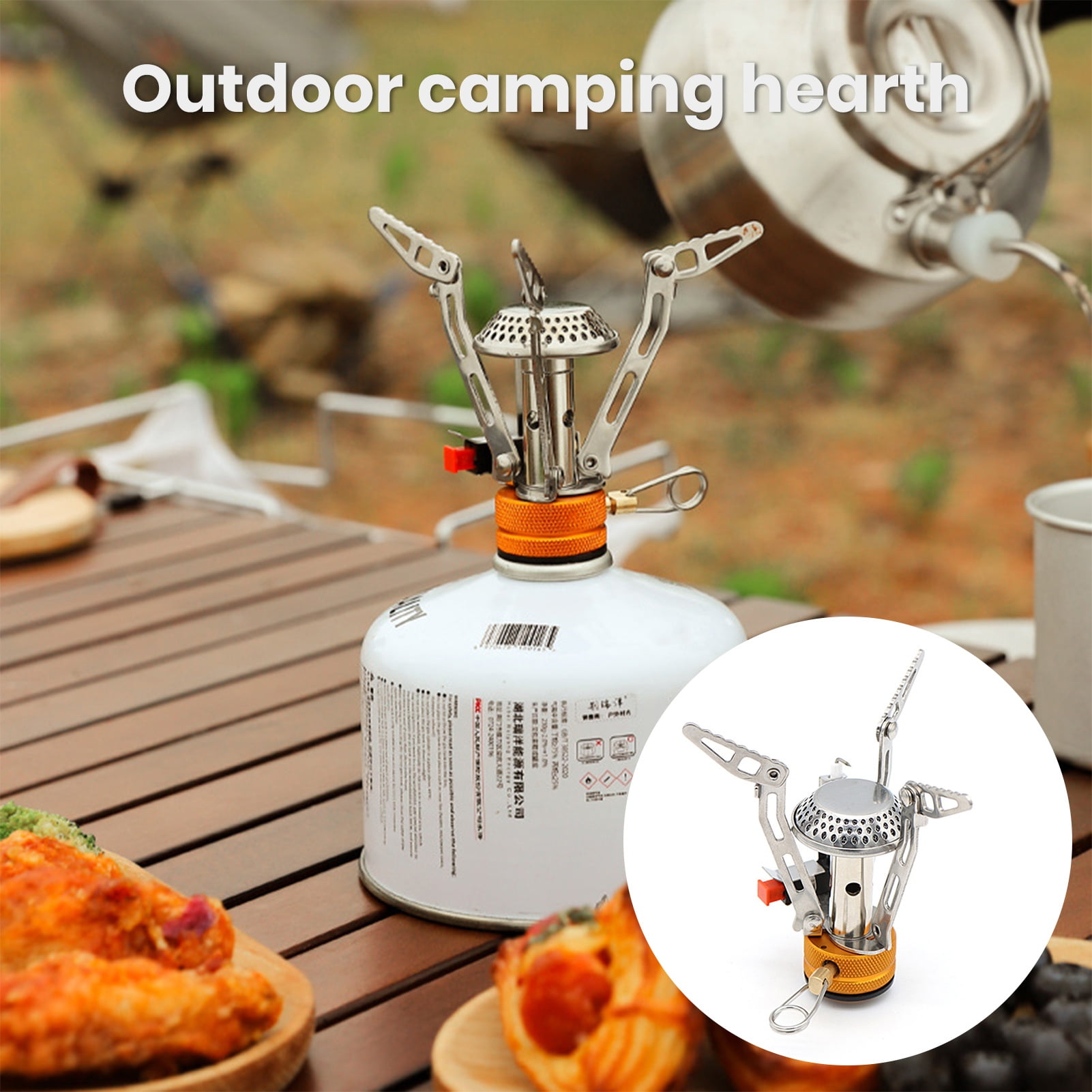 Washranp Portable Camping Stoves Heater Adjustable Flame,Ignition ...