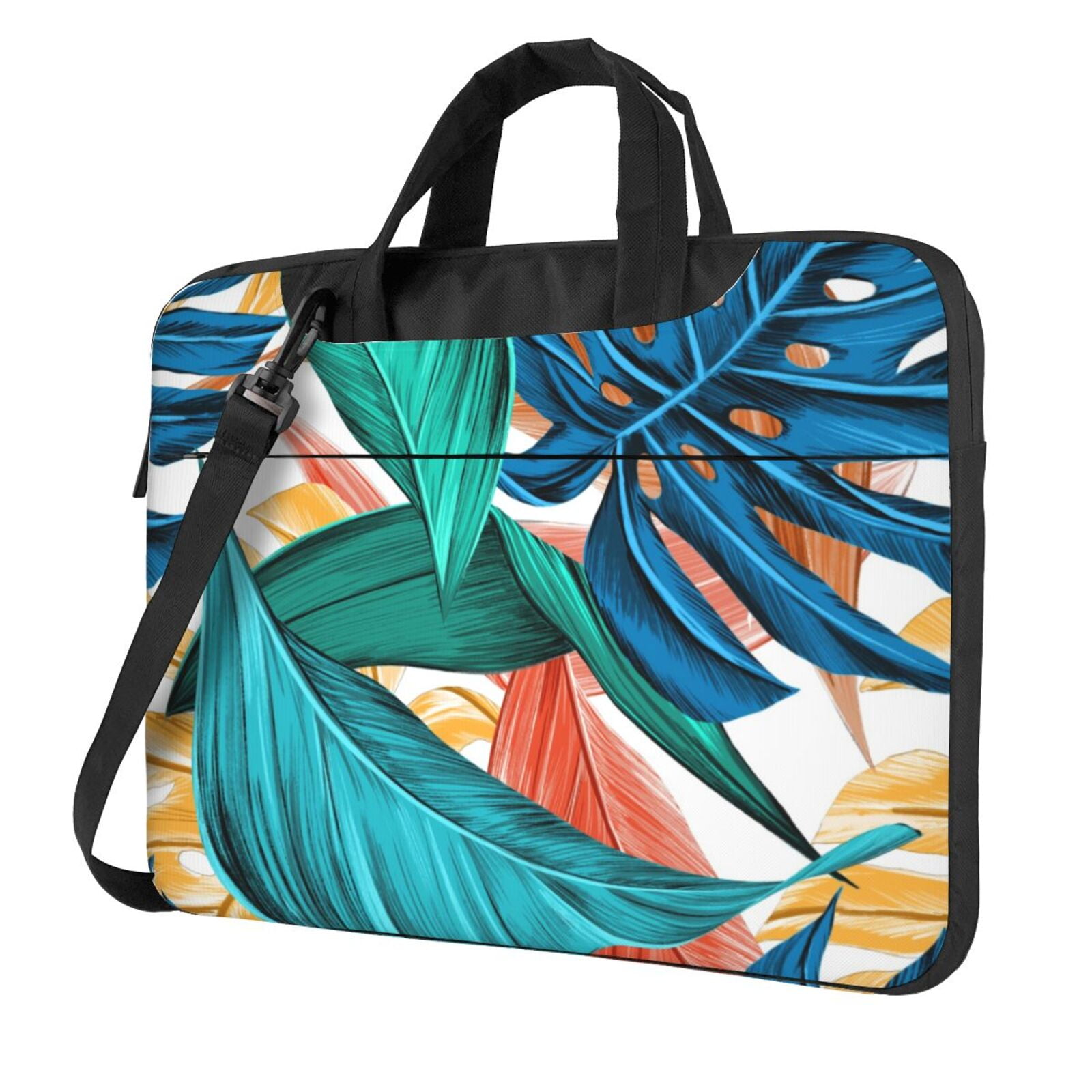 Colorful Banana Leaves Laptop Bag, 14 inch Laptop or Tablet, Business ...