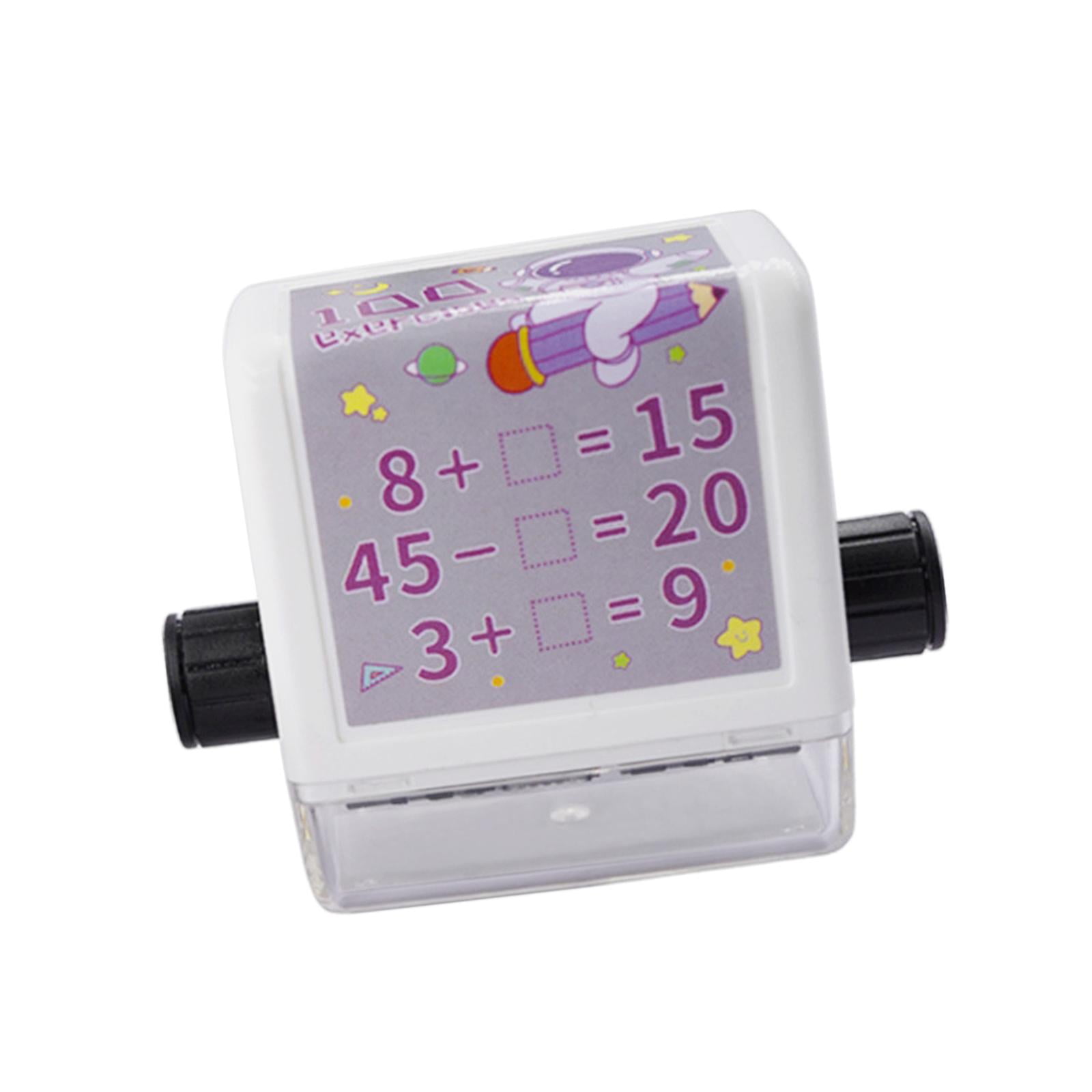 Compact Addition Subtraction Math Stamp Roller 1-100 Practice Tool ...