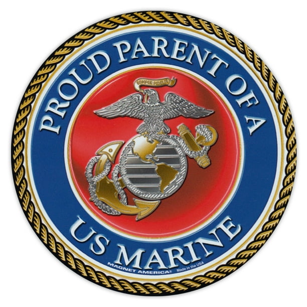 Round Magnet - Proud Parent of a Marine - USMC United States Marine ...