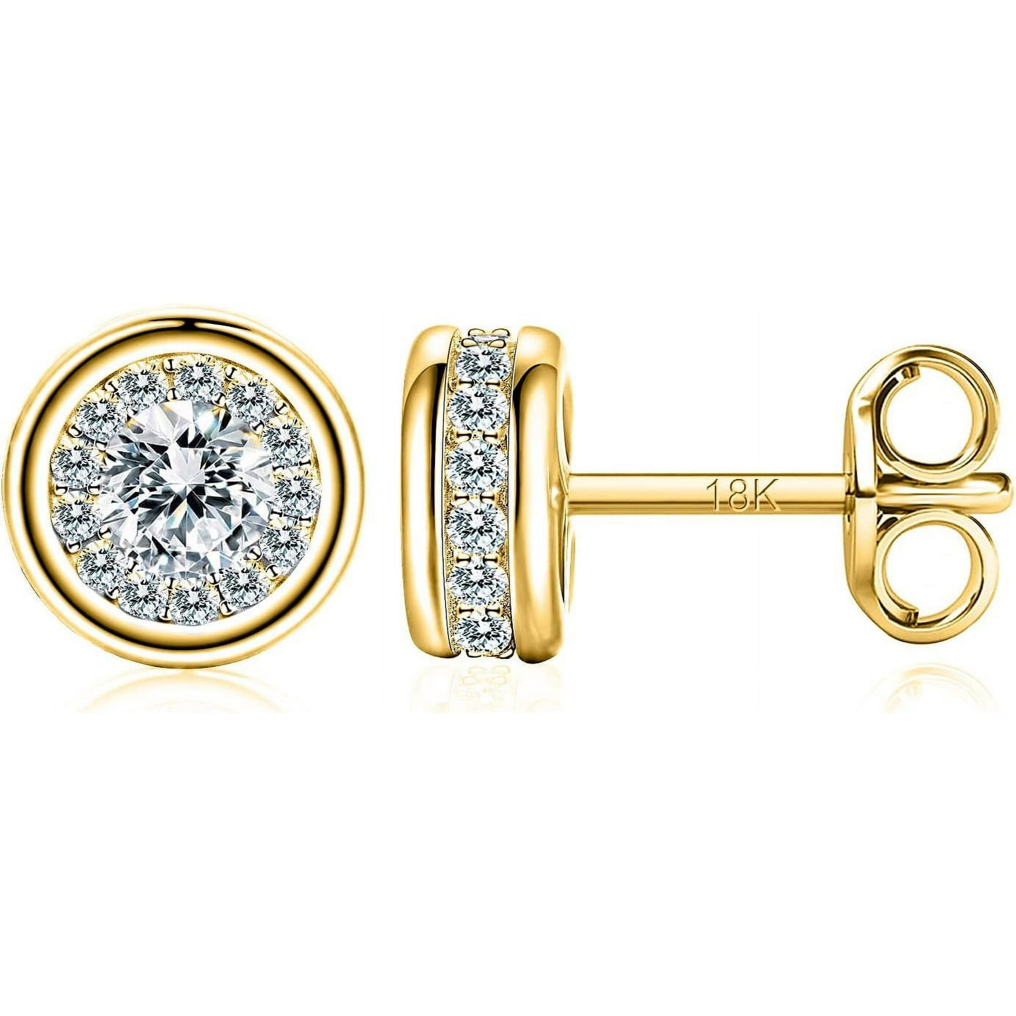 Click here for Oruyrop Stud Earrings For Women  18k Gold Earrings... prices