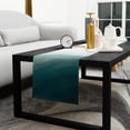 Blue Beach Gradient Table Runner 70 Inches Long - Boho Sea Waves Ombre ...