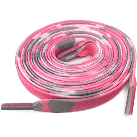 Flat Colorful Shoelaces Gradient Rainbow Shoe Lace Shoestring 2 Pair ...