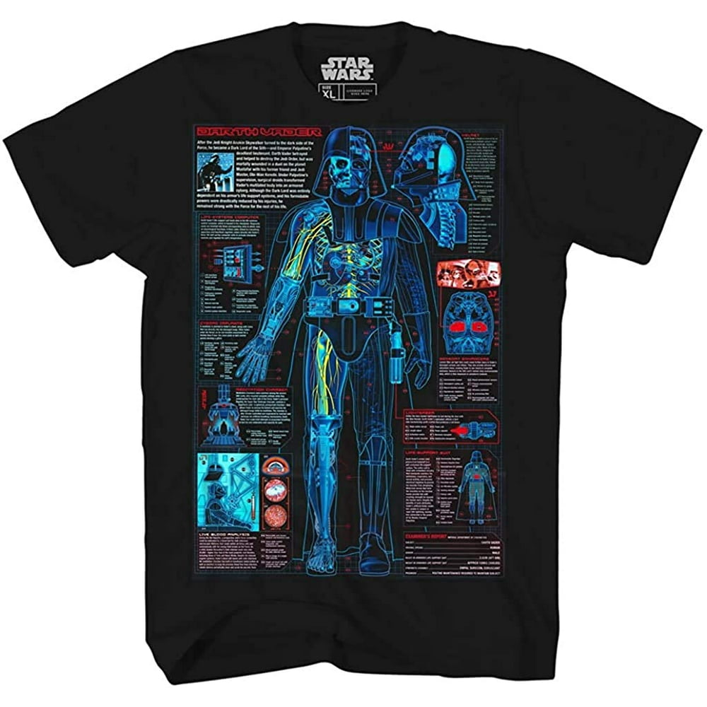 Star Wars - Darth Vader Schematic Blueprint Lightsaber Adult Mens ...