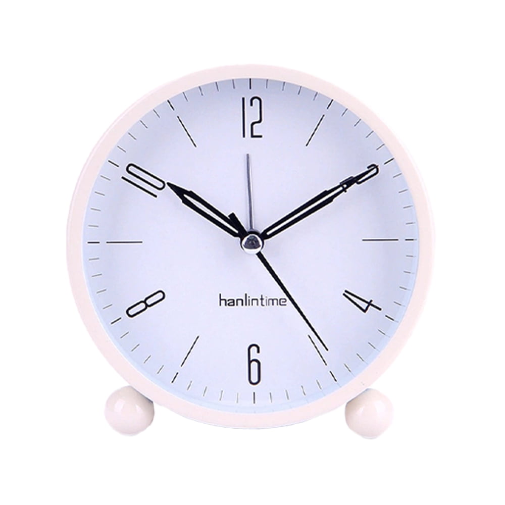 Round Alarm Clock Battery Operated,Easy Set,Simple & Retro for Desk ...