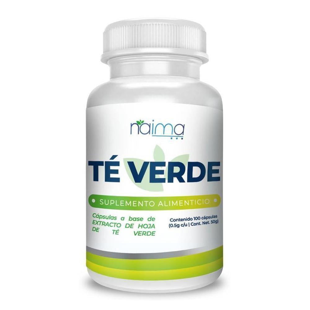 Suplemento Alimenticio Extracto Té Verde 100 Cápsulas 500 mg Naima Lab ...