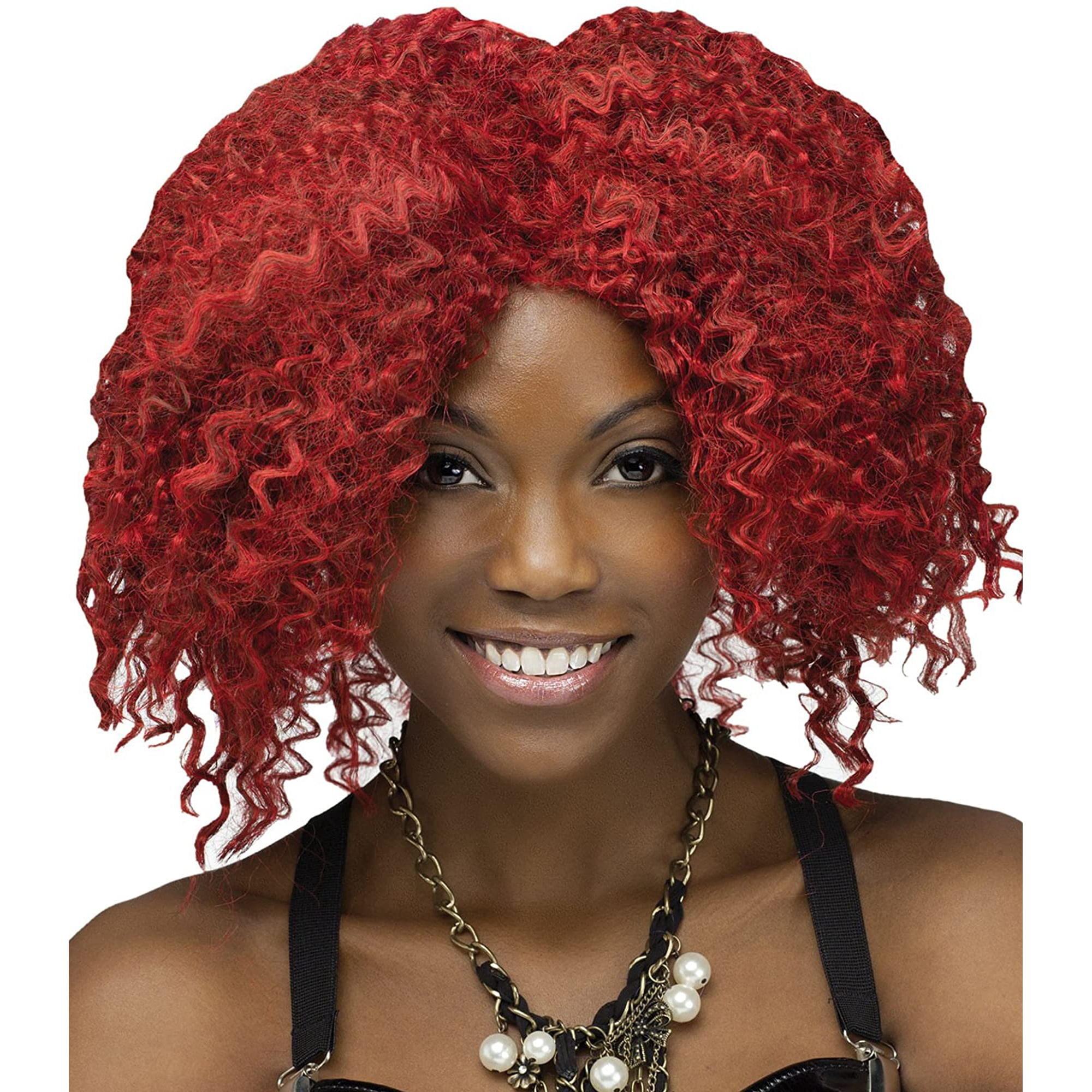 Red curly wig halloween store