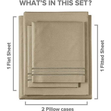 Extra Deep Pocket Sheets-4 Piece Sheet Set-full Sheets Deep Pocket ...