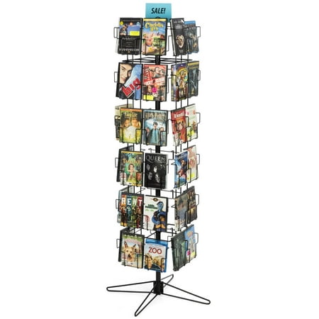 Retail Display Rack, CD/DVD Display Stand, Floor Standing, 48 Pockets ...