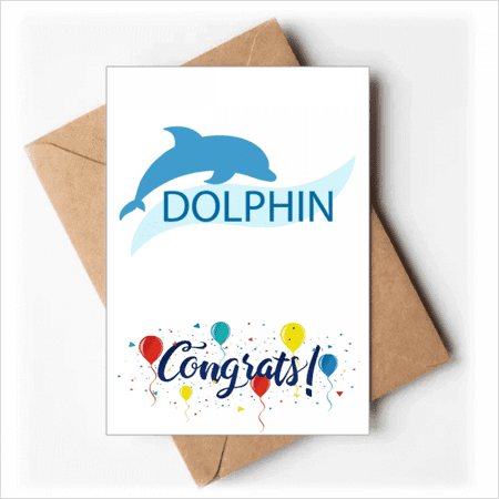 Blue Ocean Docile Dolphin Illustrate Wedding Cards Congratulations ...
