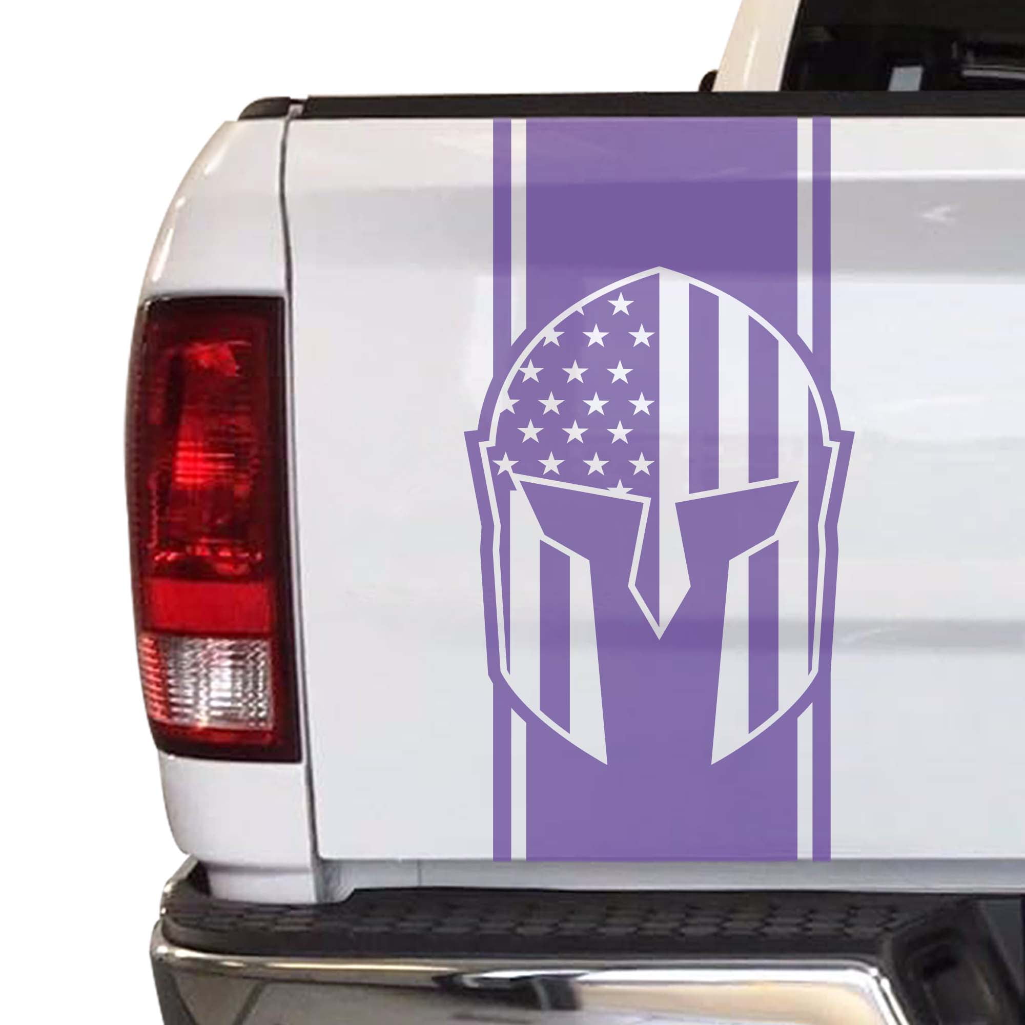 Spartan Helmet Decal Gladiator Sticker American Flag Truck Tailgate ...