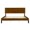 Mid-Century Modern Solid Wood Bed Frame King Size Platform Bed With ...
