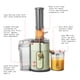 Beautiful 5-Speed 1000W Electric Juice Extractor with Touch Activated ...