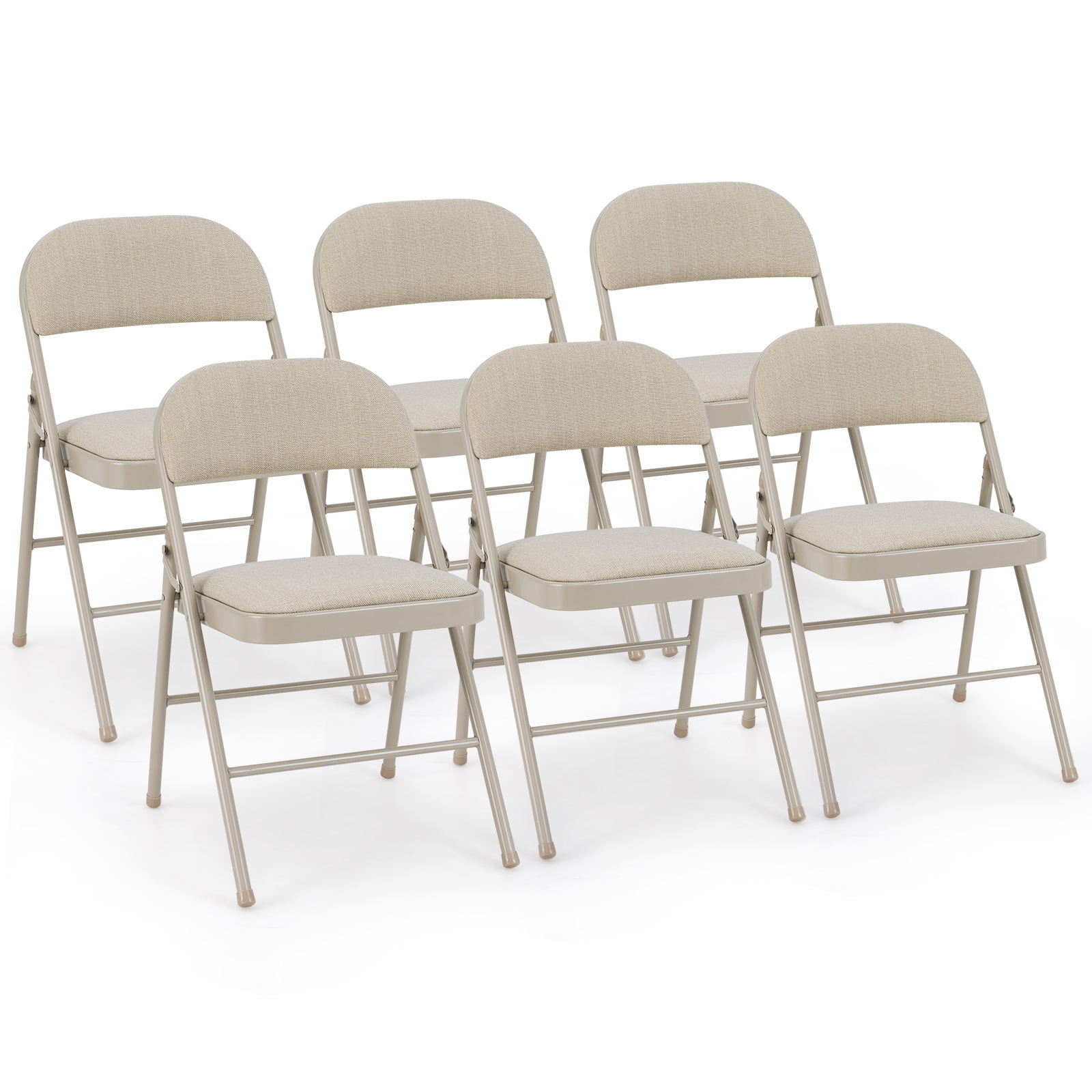 Click here for Gymax Set Of 6 Folding Chairs Fabric Upholstered P... prices
