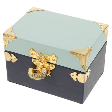 DecMode Faux Book Light Blue Canvas Decorative Box with Varying ...