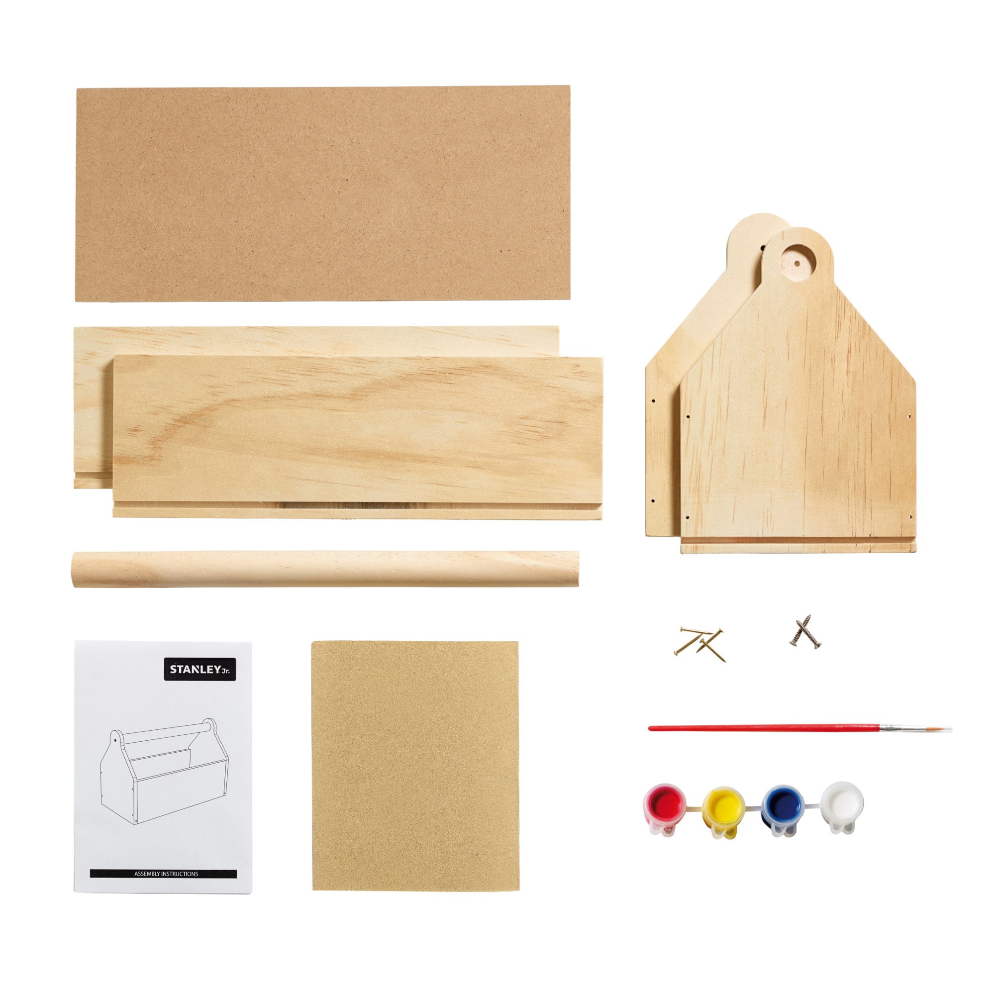 STANLEY Jr DIY Toolbox Kit for Kids - Easy to Assemble Wood Craft ...