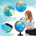 13'' Illuminated World Globe for Adults 720°/360° Rotation Rewritable ...