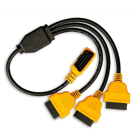 Decodeary 50cm OBD II Interface Cable 1 to 3 Converter Male to Female ...