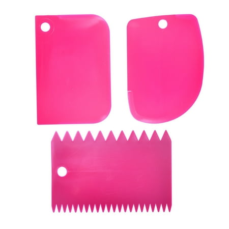 Cake Scraper Smoother Tool Set, Cake Smoothing Cutter Plate Tool Combo ...