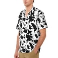Black White Cow Print Men's Shirts Short-Sleeved with All-Over Prints ...