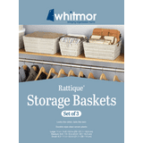 Whitmor Rattique® Storage Baskets - Set of 3 - Latte - Walmart.com